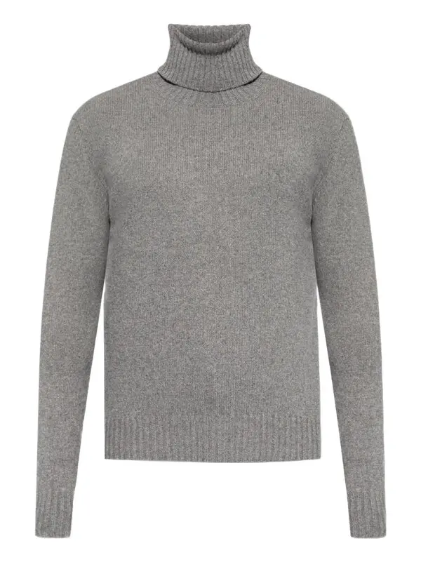 Ami Turtleneck Knitted Jumper - Gray