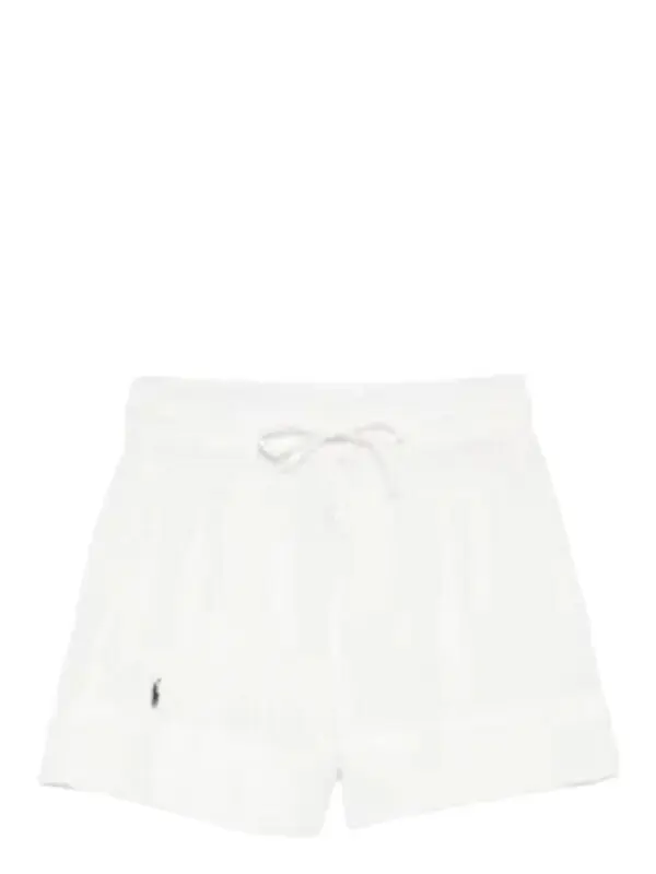 Polo Ralph Lauren Logo Embroidered Drawstring Shorts - White