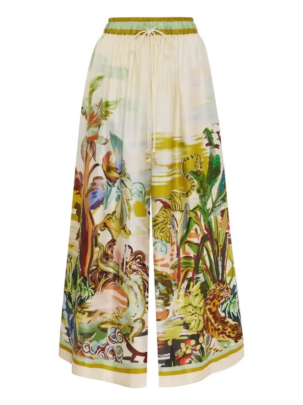 ALEMAIS Jungle Boogie Silk Culottes - Nude