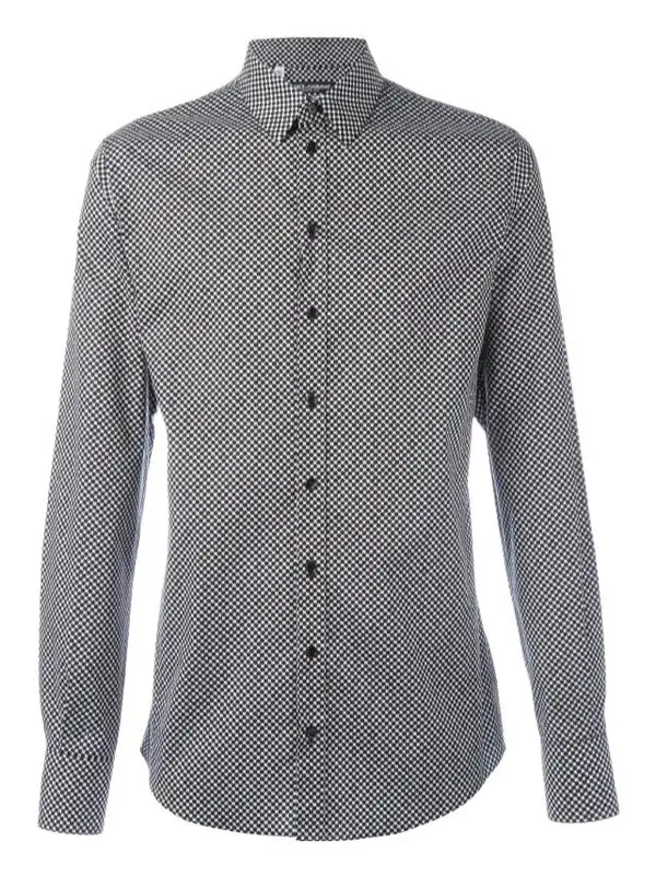 Dolce & Gabbana Dot Print Shirt - Gray