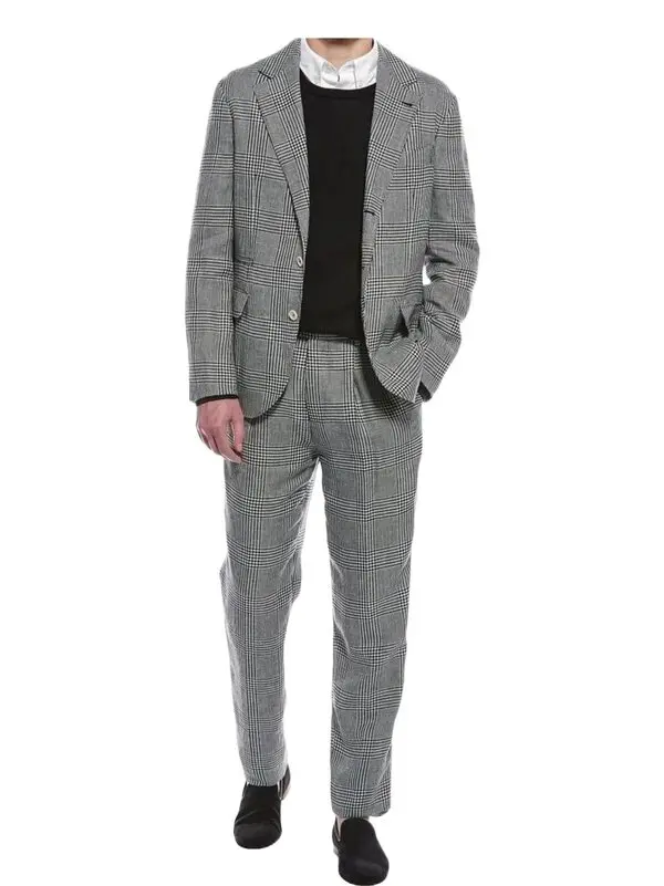 Brunello Cucinelli Plaid Single-breasted Suit - Gray