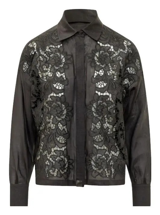 Max Mara Embroidered Shirt - White