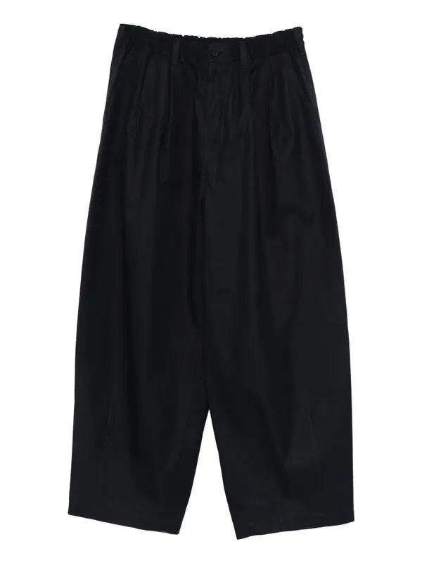Comme Des Garçons Pleated Wide Leg Trousers - Black