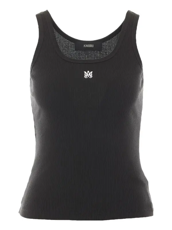 Amiri Ribbed Logo Vest - Black