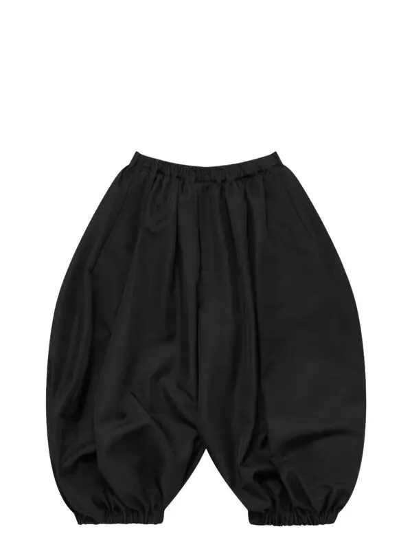 Comme Des Garçons Elastic Waist Tapered Cuff Pants - Black