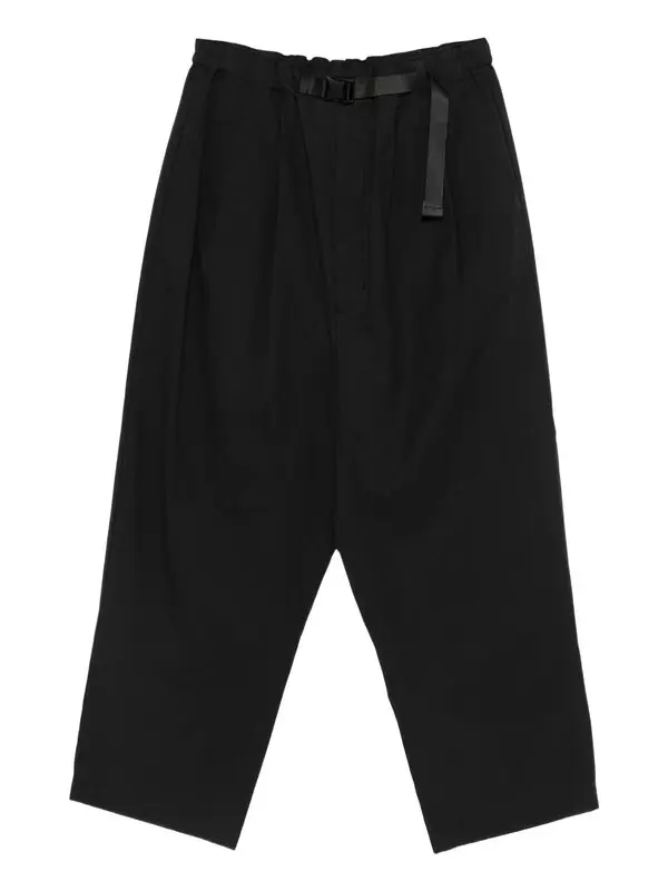 Comme Des Garçons Belted Pleated Trousers - Black