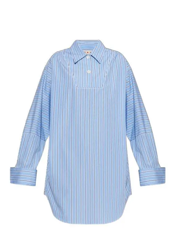 Marni Striped Shirt Dress - Blue