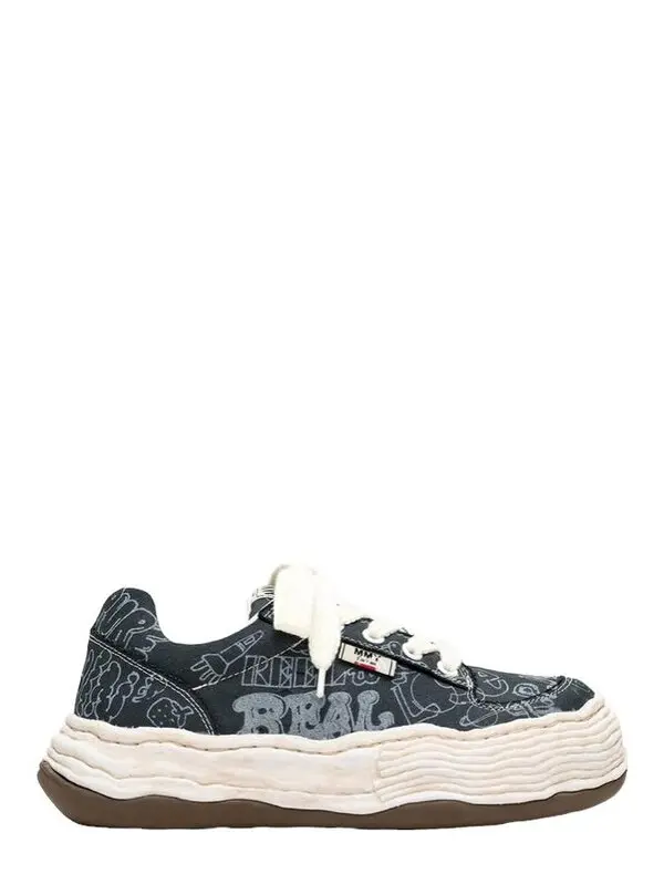 Mihara Yasuhiro Oliver Og Graffiti Print Lace-up Low Top Sneakers - Multicolor