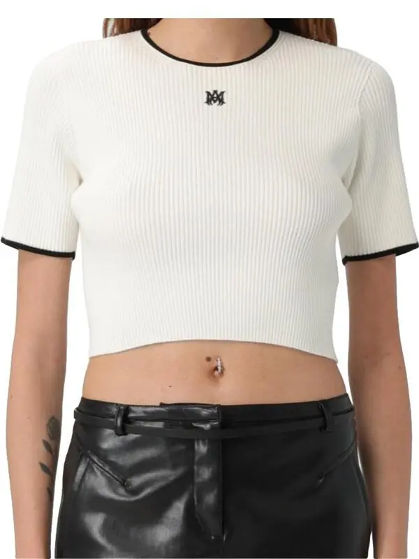 Amiri Short Sleeve Knit Shirt - White