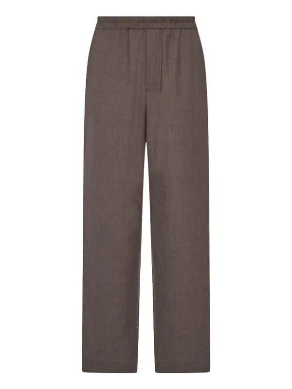 THE ROW Ari Pant In Wool Suiting - Driftwood