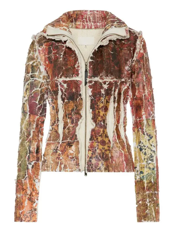 MAISON MARGIELA Floral Zip-up Jacket - Polychromatic