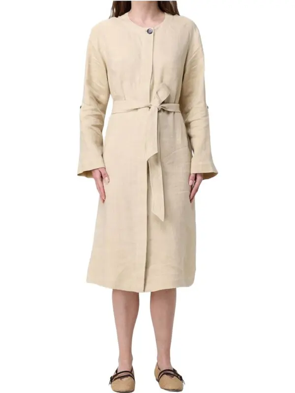 Max Mara Belted Midi Dress - Nude