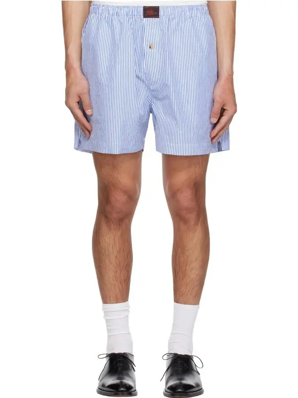 WILLY CHAVARRIA Striped Elastic Waistband Shorts - Multicolor