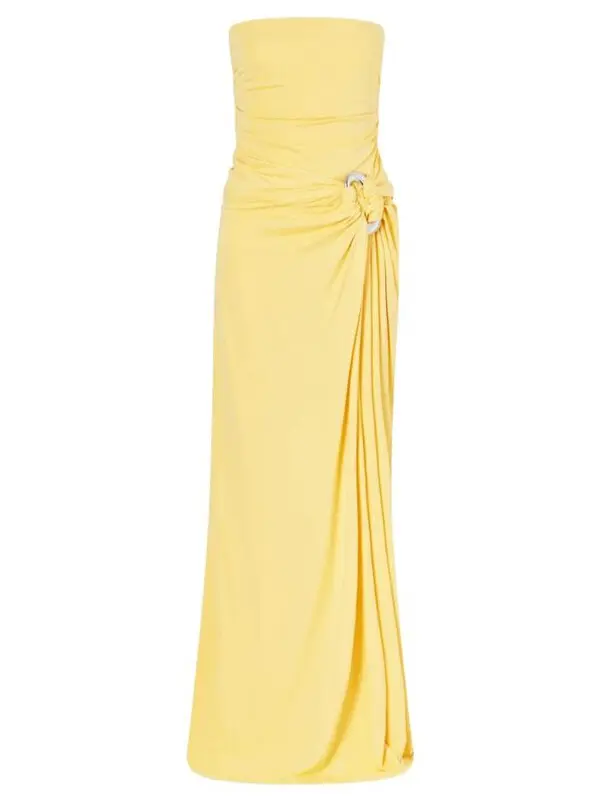 Simkhai Emma Strapless Embellished Jersey Gown - Yellow
