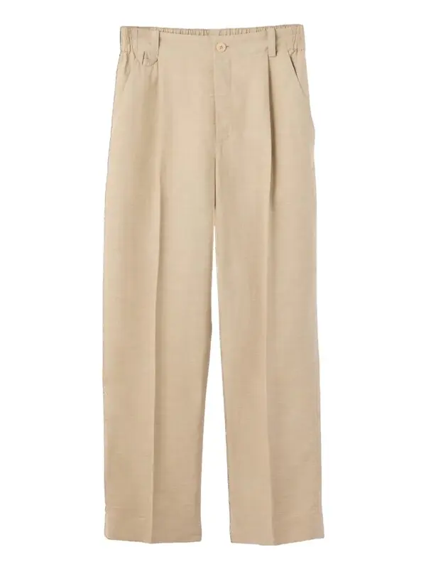 Jacquemus Pleated Straight-leg Trousers - Nude