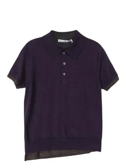 Acne Studios Polo Knit Shirt - Purple Brown