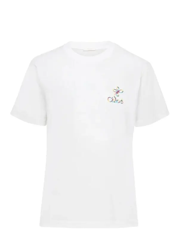 Chloé Logo Embroidered Crewneck T-shirt - No