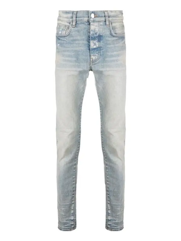 Amiri Belt-loop Faded Jeans - Gray