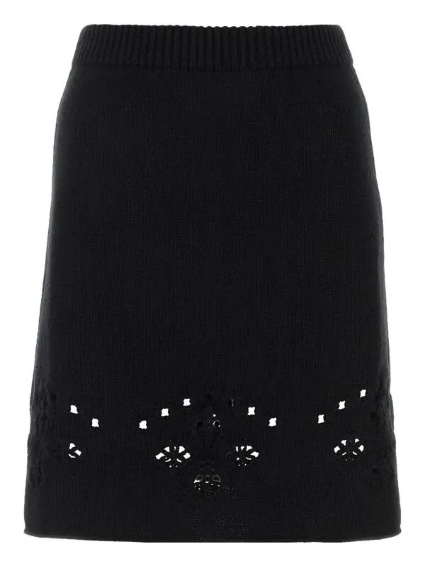 Chloé Elastic Waist Knitted Skirt - Black