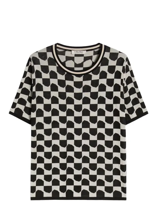 Max Mara Geometric Print T-shirt - Black