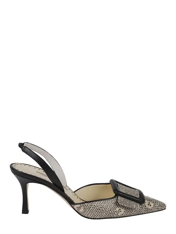 Manolo Blahnik Pointed-toe High-heeled Slingback Sandals - Black