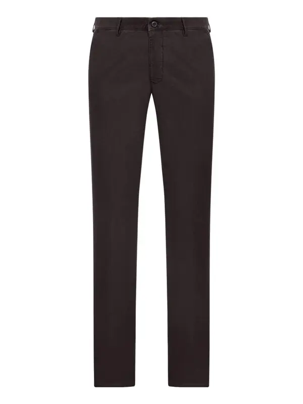 Incotex Belt Loops Casual Pants - Dark Brown