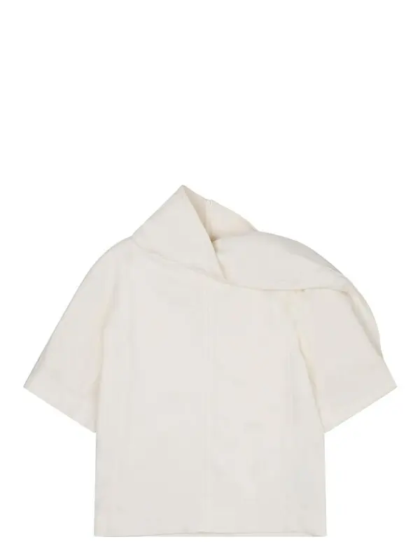 Bottega Veneta Short-sleeved Top With Zipper Closure - White