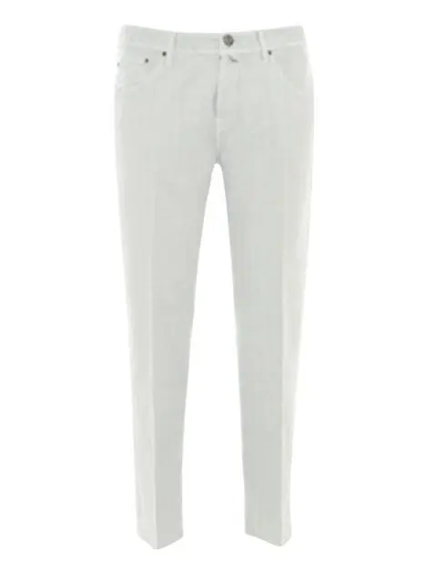Jacob Cohen Slim-fit Cropped Scott Pants - White