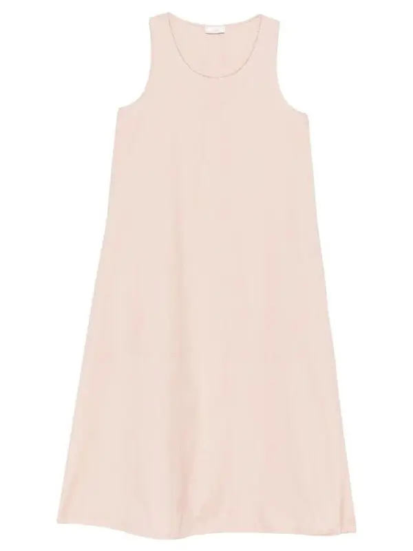Peserico Sleeveless A-line Dress With Tonal Stitching - Pink