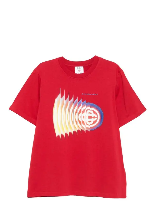 Casablanca Shockwave Cotton T-shirt - Red