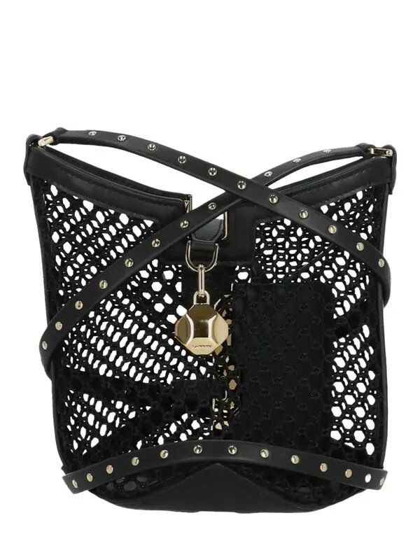 LANVIN Studded Mesh Shoulder Bag - Black