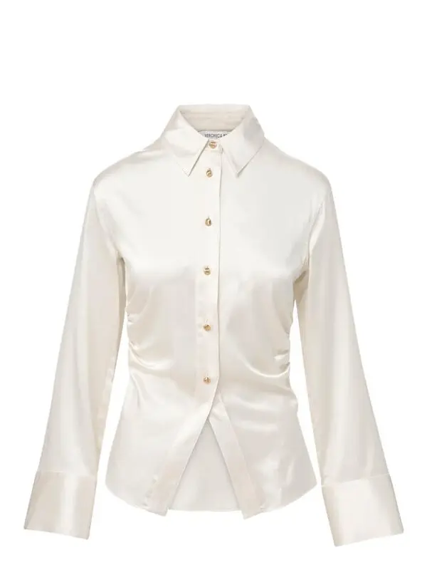 Veronica Beard Shiona Buttoned Top - Ivory
