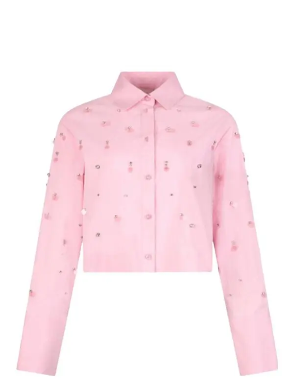 Liu Jo Embellished Boxy Shirt - Pink