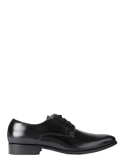 Steve Madden Parscal" Leather Lace-up Shoes - Black