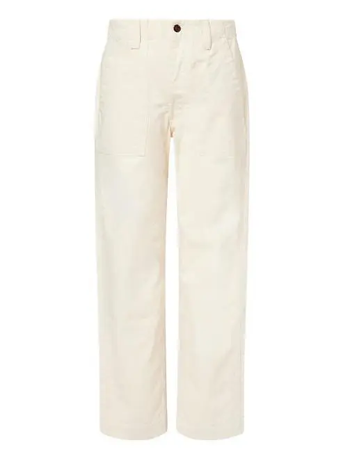 DRAKE'S Cotton-twill Fatigue Trousers - Ecru
