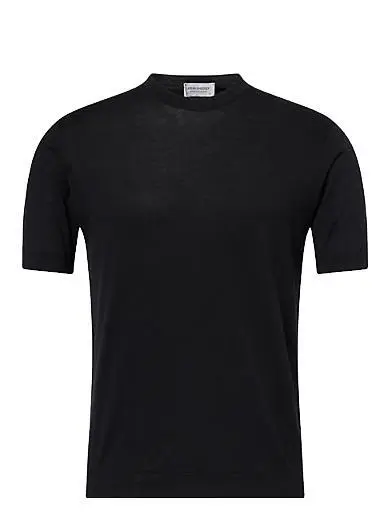 John Smedley Torin Short-sleeve Cotton-jersey T-shirt - Black