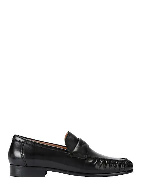 Steve Madden Passage Leather Loafers - Black
