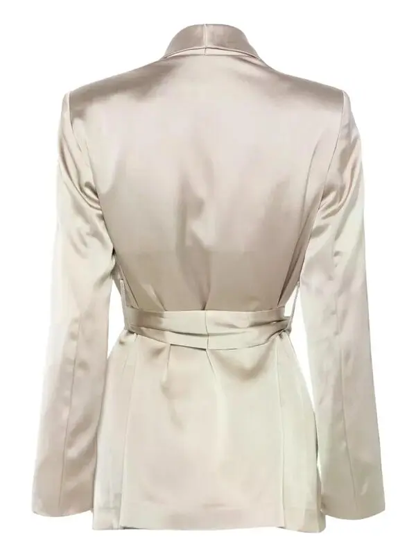 CENERE GB Long-sleeve Belted Jacket - Neutrals