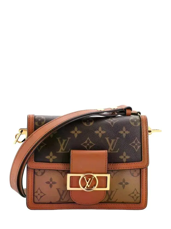 LOUIS VUITTON Dauphine Shoulder Bag Mini Reverse Monogram Canvas - Brown