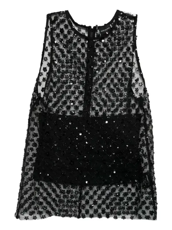 HERSKIND Herskınd Sequin Embellished Top - Black