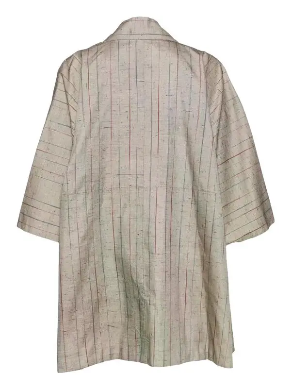 A.N.G.E.L.O. VINTAGE CULT Striped Silk Kimono - Grey
