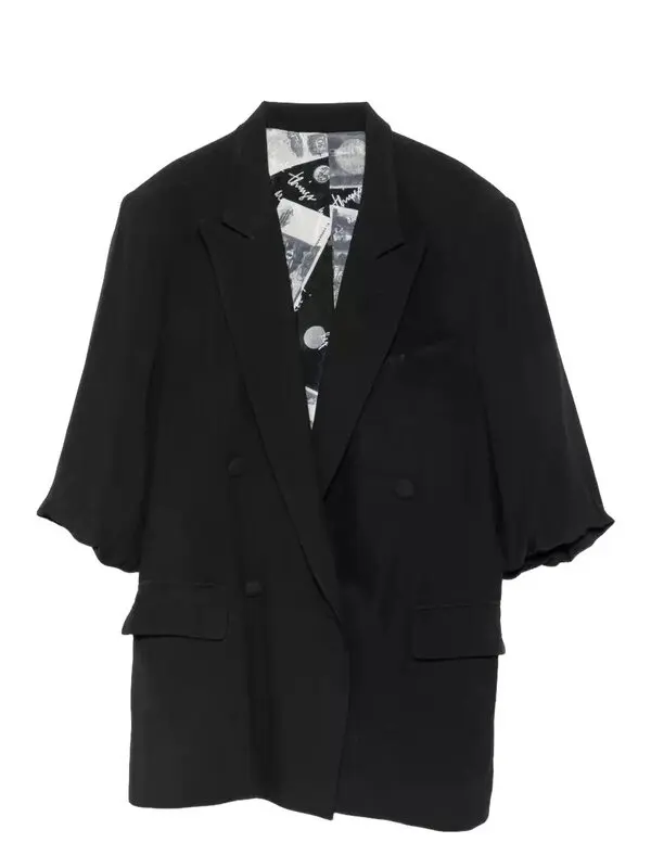 Moschino 1990s Double-breasted Blazer - Black