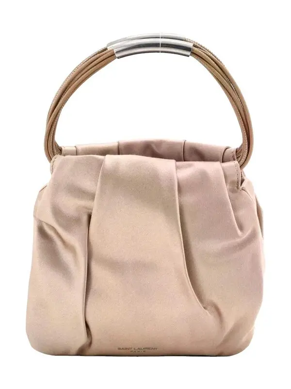 Saint Laurent Pochette Top Handle Bag Mini Satchel - Neutrals