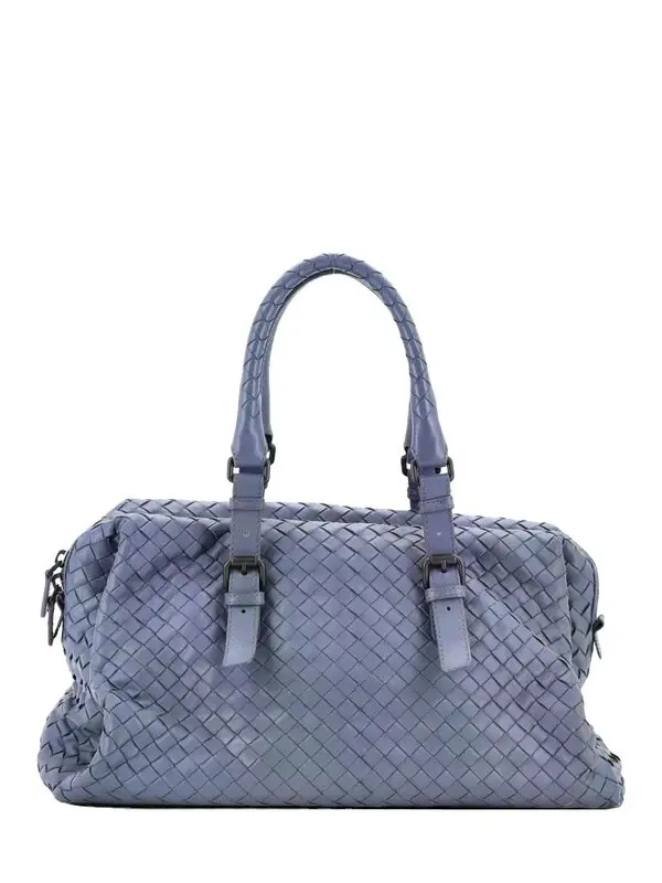 Bottega Veneta Montaigne Handle Bag Intrecciato Nappa Medium Handbag - Blue
