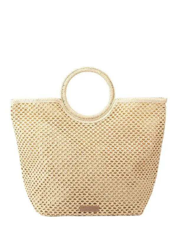 CAMPO MARZIO ROMA 1933 Melody Raffia Effect Tote Bag - Beige/white