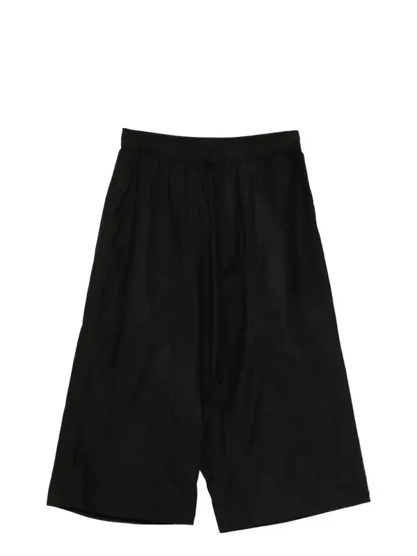 JULIUS Elasticated Wide-leg Track Trousers - Black