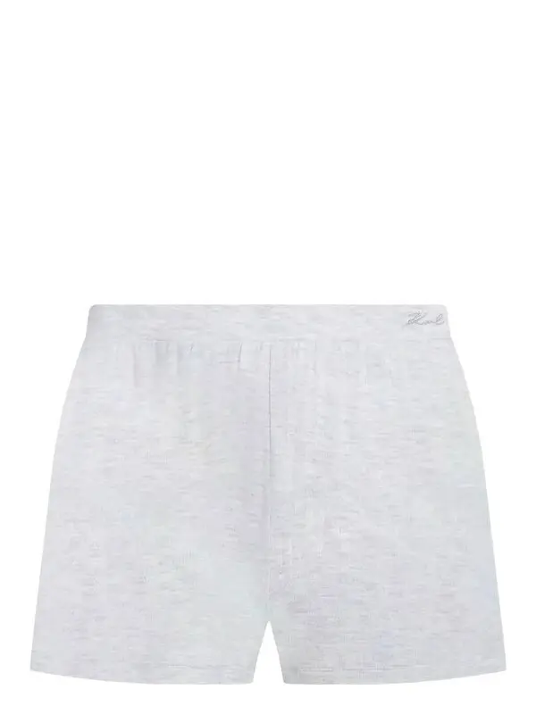 Karl Lagerfeld Logo-embroidered Lounge Shorts - Grey