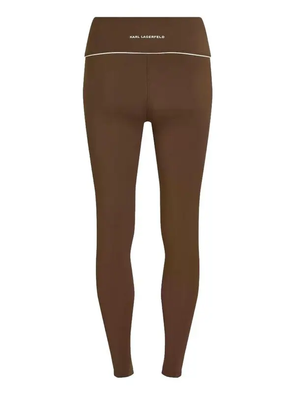 Karl Lagerfeld Contrast-piping Leggings - Brown