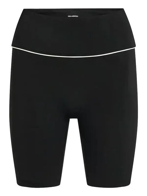 Karl Lagerfeld Contrast Piping Shorts - Black