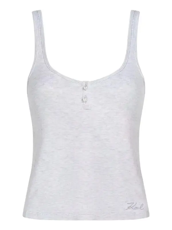 Karl Lagerfeld Embellished Cami Top - Grey